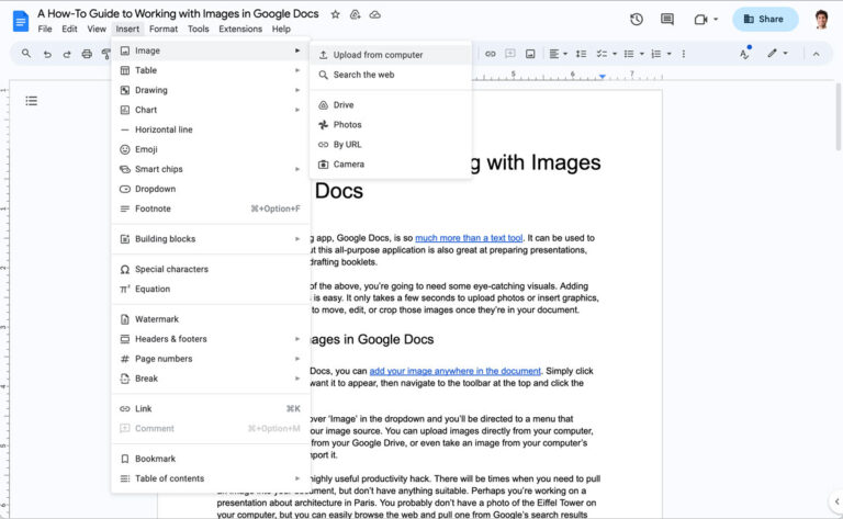 A How-To Guide to Working with Images in Google Docs - UpCurve Cloud